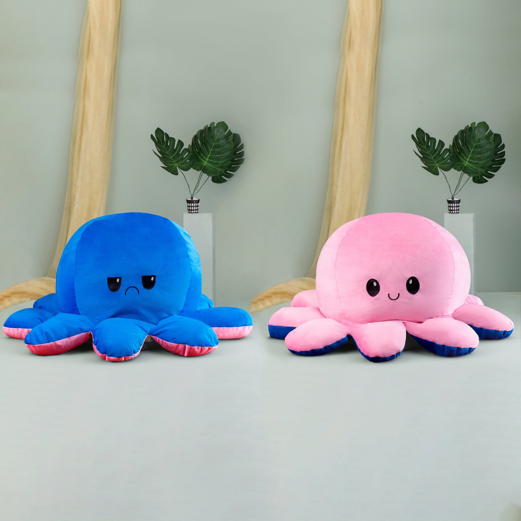 GIANT Reversible Octopus | Blue-Pink | 80cm – Cuddles
