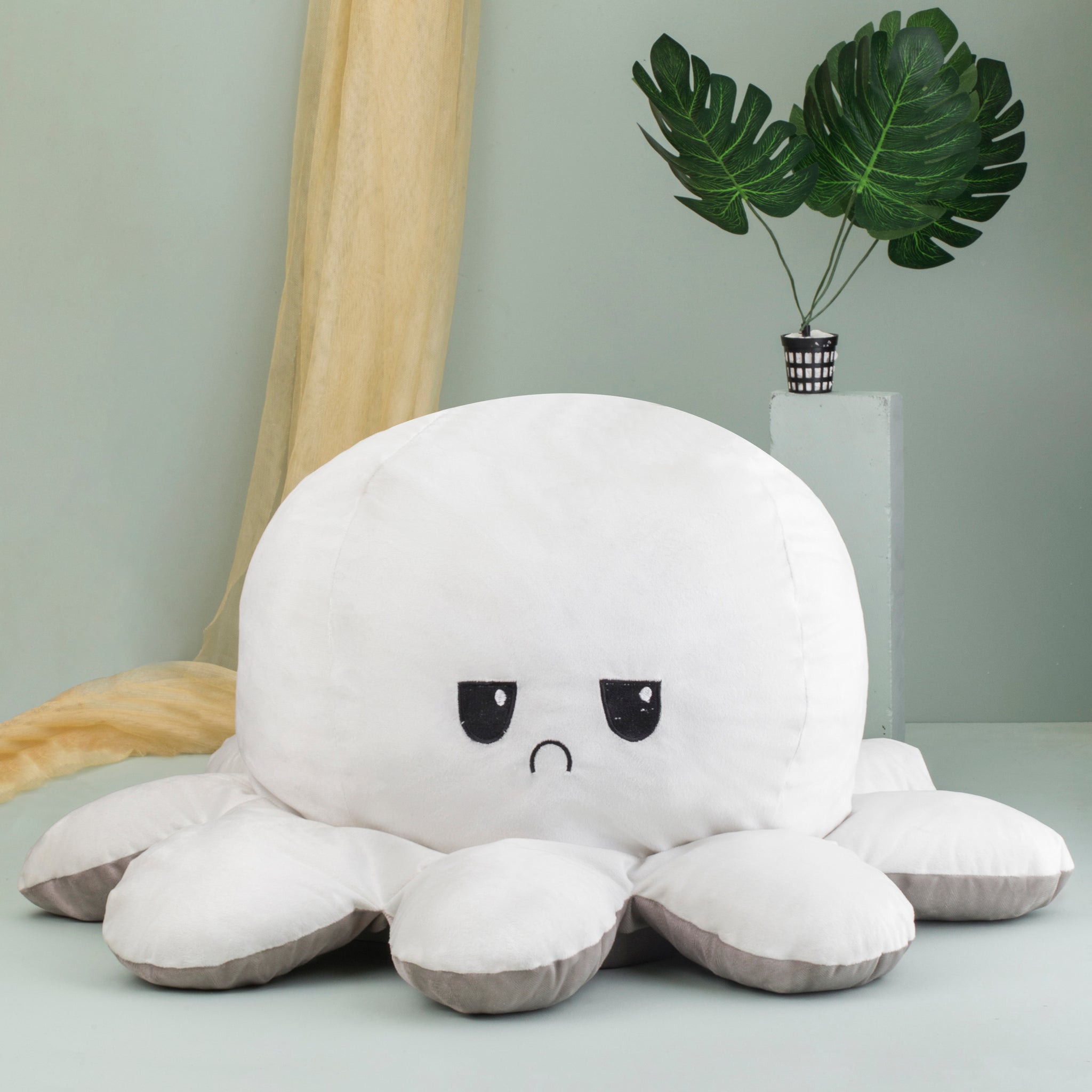 GIANT Reversible Octopus | White-Grey | 80cm – Cuddles